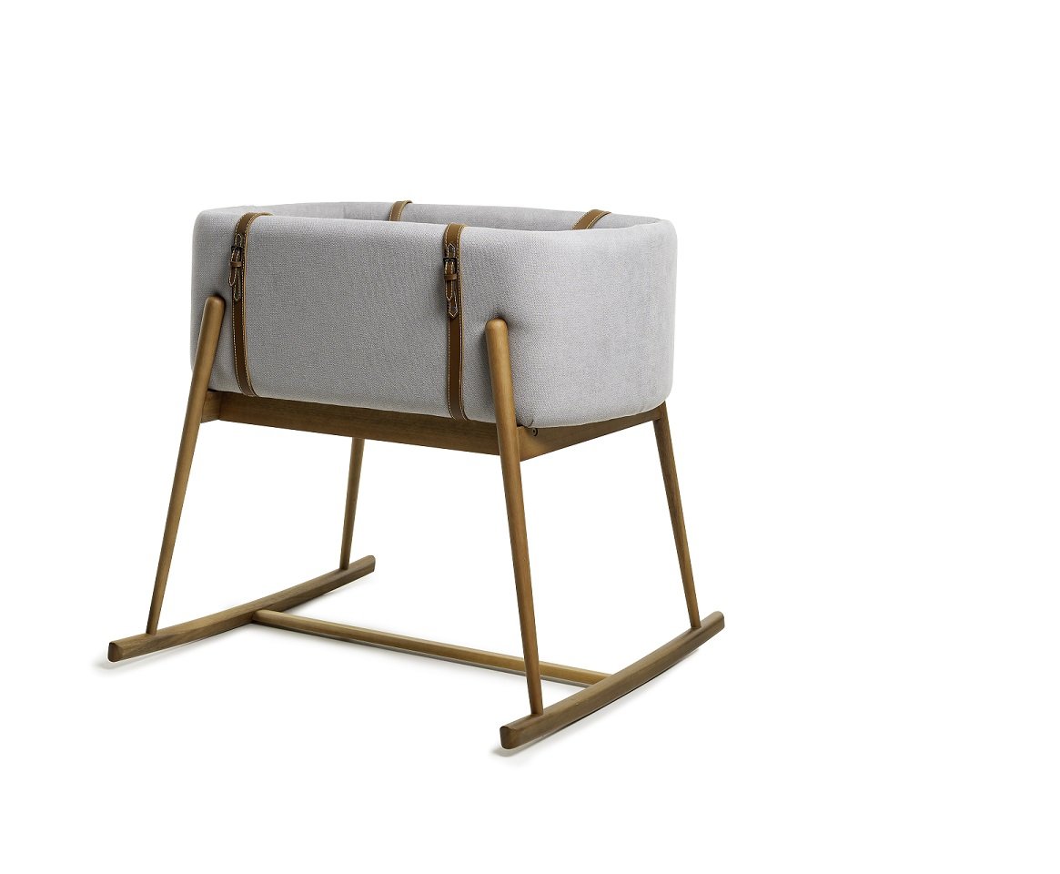 Berço Moisés Removível com Balanço - Cinza